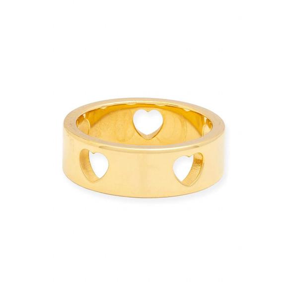 BRACHA | Jewelry | New Bracha Open Heart Ring In Gold | Poshmark